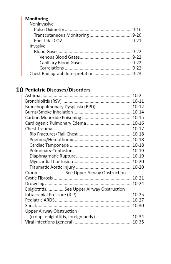 Oakes' Neonatal/Pediatric Respiratory Pocket Guide (2023 edition)